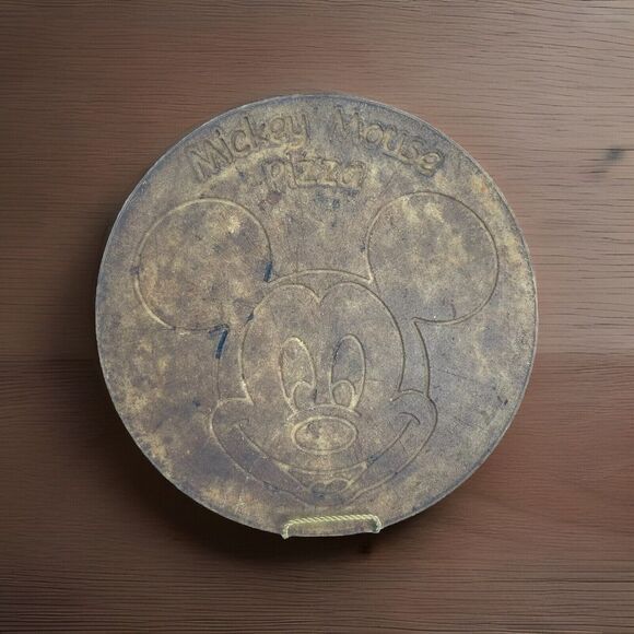 Disney | Kitchen | Rare Disney Mickey Mouse Pizza Baking Stone Seasoned ...